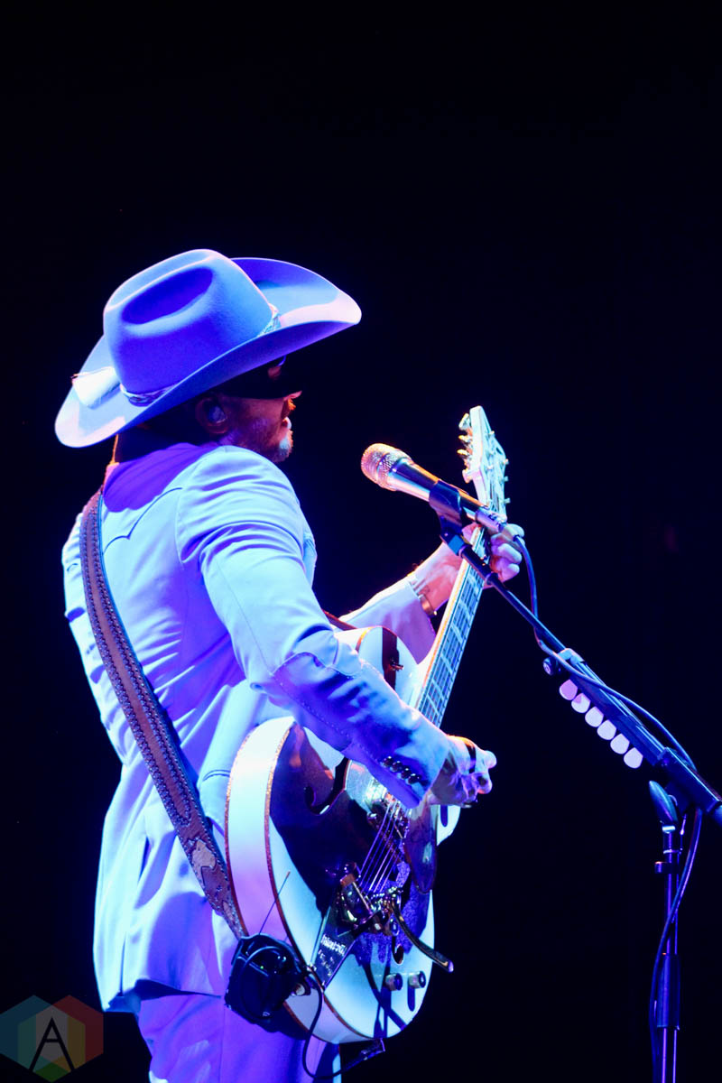 TORONTO, ON. – July 03 – Orville Peck performs at Budweiser Stage in ...