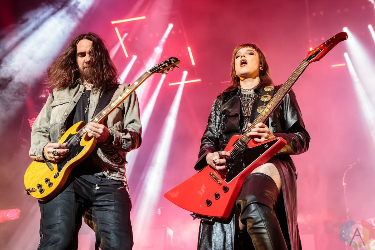 TORONTO, ON – Sept. 19: Halestorm performs at Budweiser Stage in ...