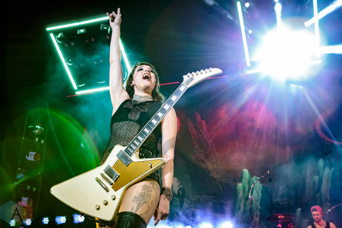 TORONTO, ON – Sept. 19: Halestorm performs at Budweiser Stage in ...